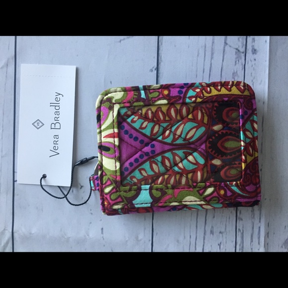 Vera Bradley | Bags | Vera Bradley Double Campus Id Wallet Keychain New ...